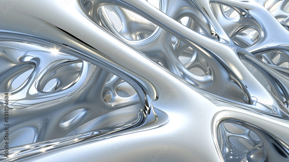 Reflective platinum design embodying cleanliness, perfect for ...