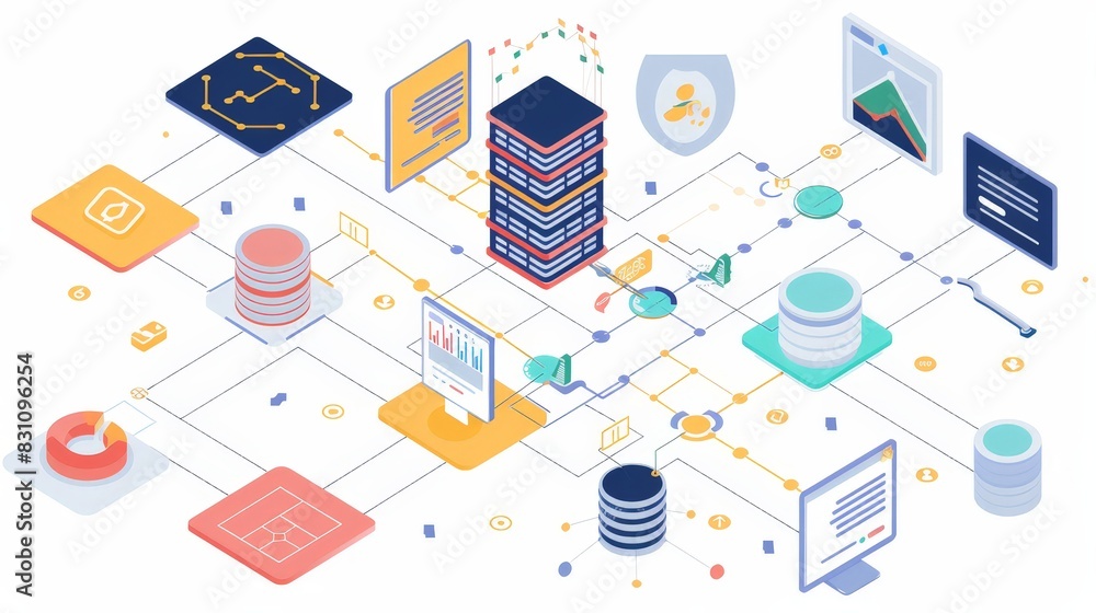 Create a visual aid showing the process of data integration from ...