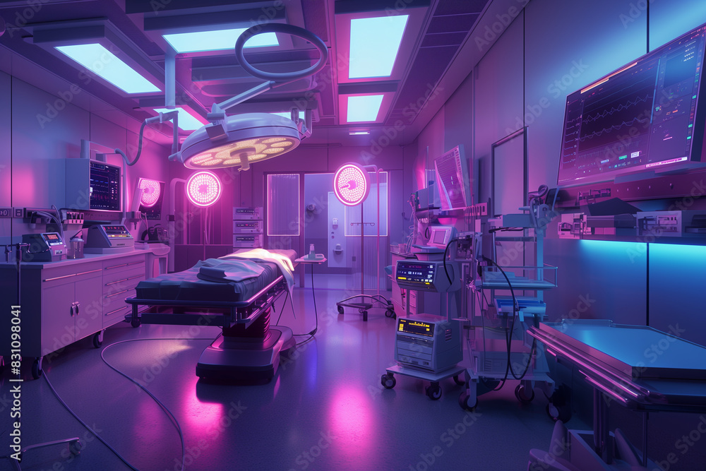 Foto de Modern Surgical Room with Advanced Equipment, Clean and Sterile ...