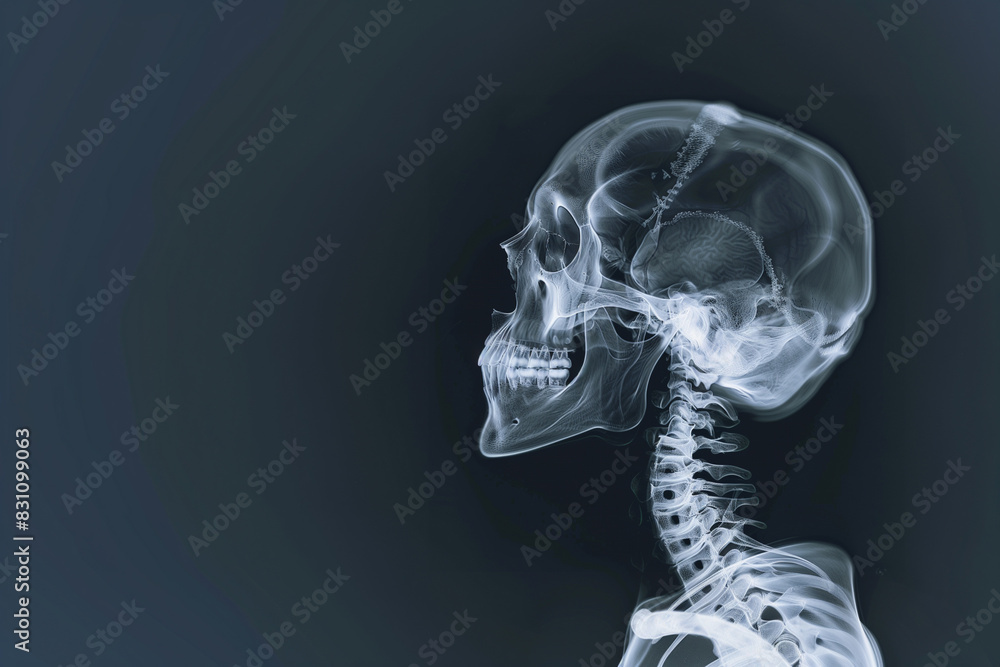 Detailed X-Ray Image of Human Skeleton, Ideal for Medical and ...