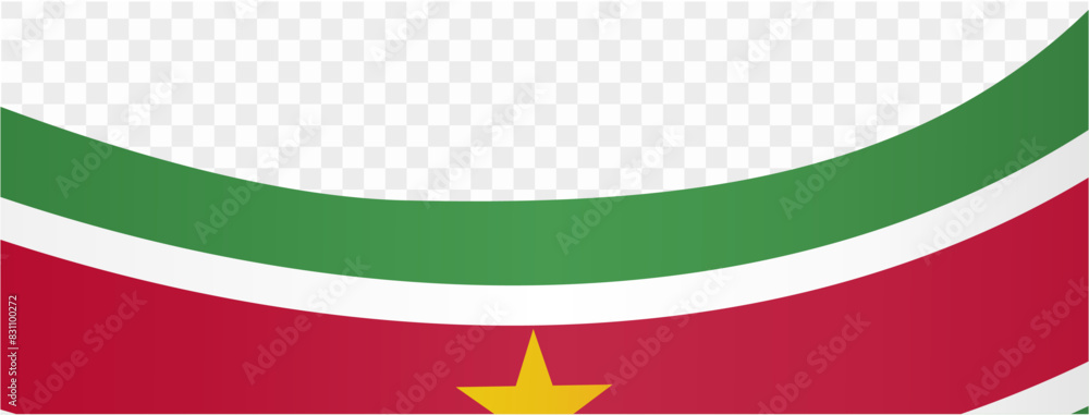 Suriname flag wave isolated on png or transparent background vector ...