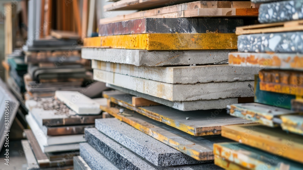 Design a visual guide to common construction materials and their ...