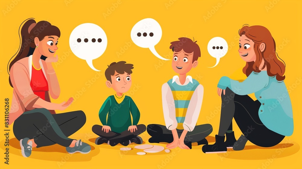 Design a visual guide to effective family communication. Include tips ...