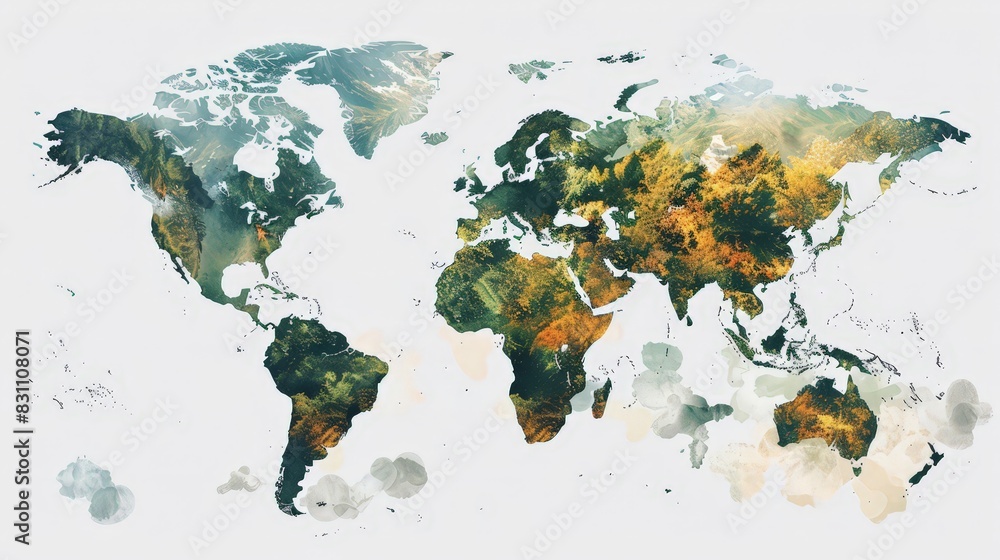 Design a world map highlighting the biodiversity hotspots around the ...