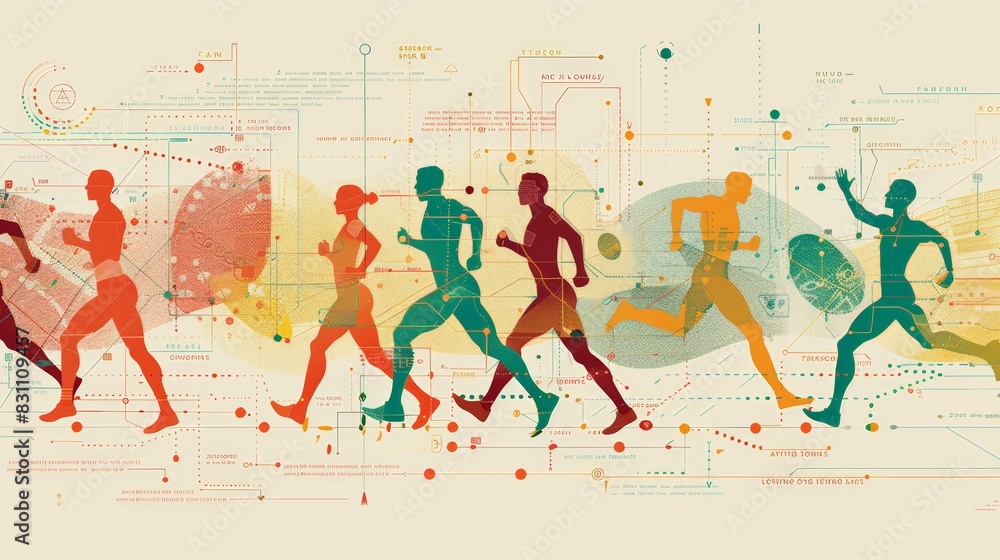 Design an infographic showcasing the history and evolution of running ...