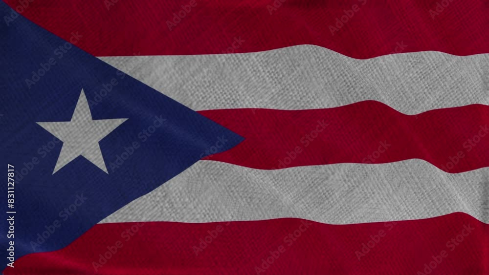 Flag of Puerto Rico, Puerto Rico 3D Animation flag waving in the wind ...