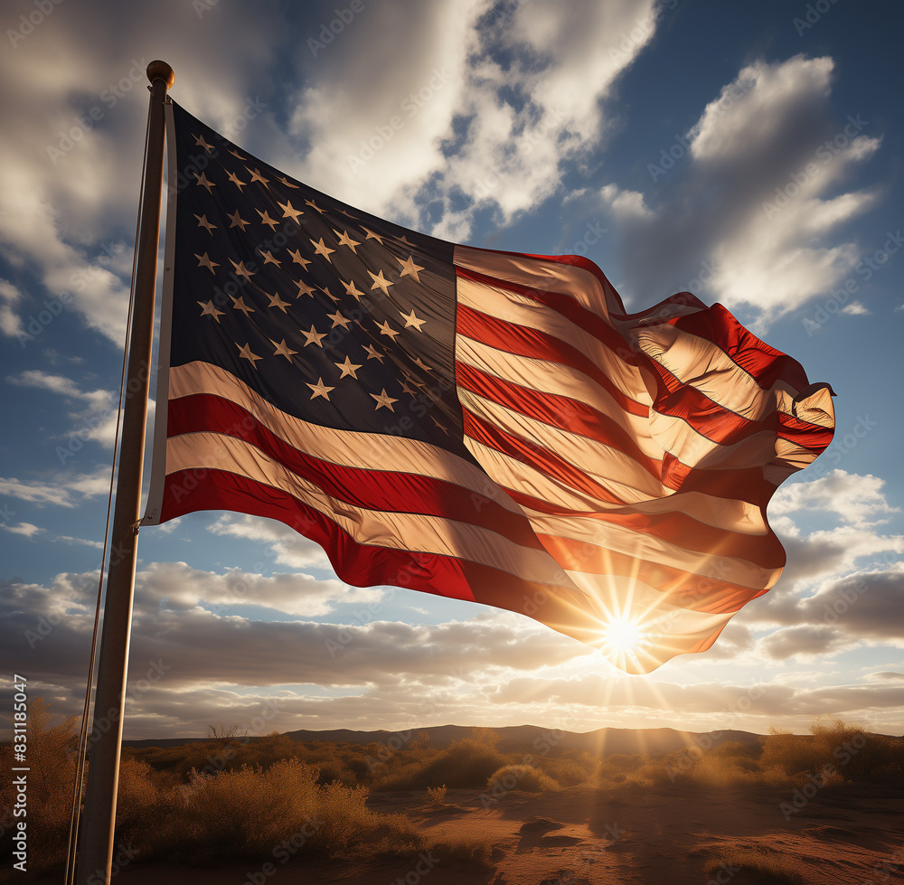 fahne, uns, amerika, himmel, stars and stripes, usa, us, wahl, wahlen ...