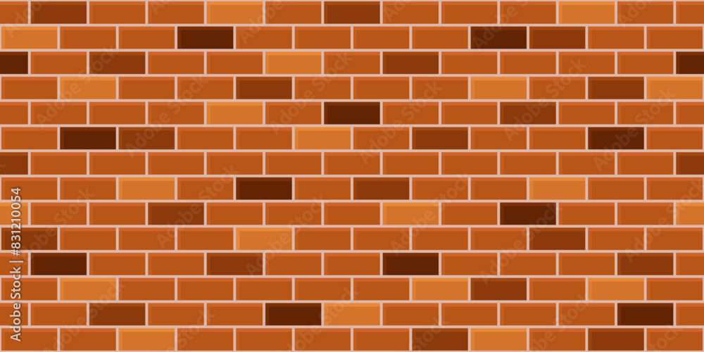 Red brick wall texture, seamless cladding pattern for interior ...