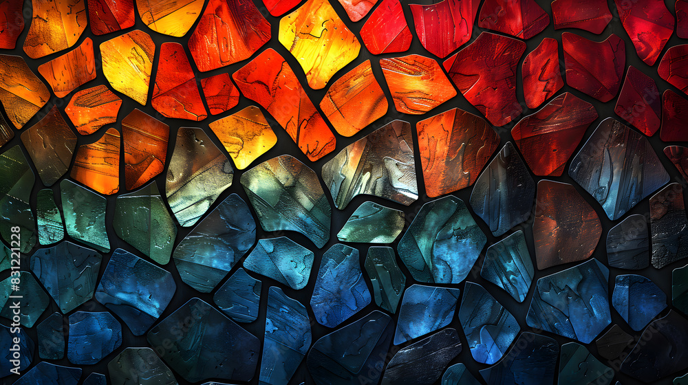 An abstract background that mimics the appearance of stained glass. Use ...