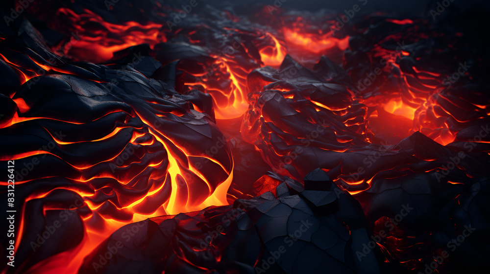 Captivating lava wallpaper fiery beauty and volcanic landscapes Stock ...
