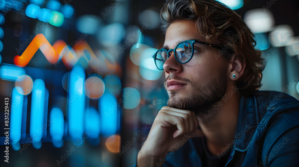 High Resolution Image of Young Man Setting Career Goals with Ambition ...