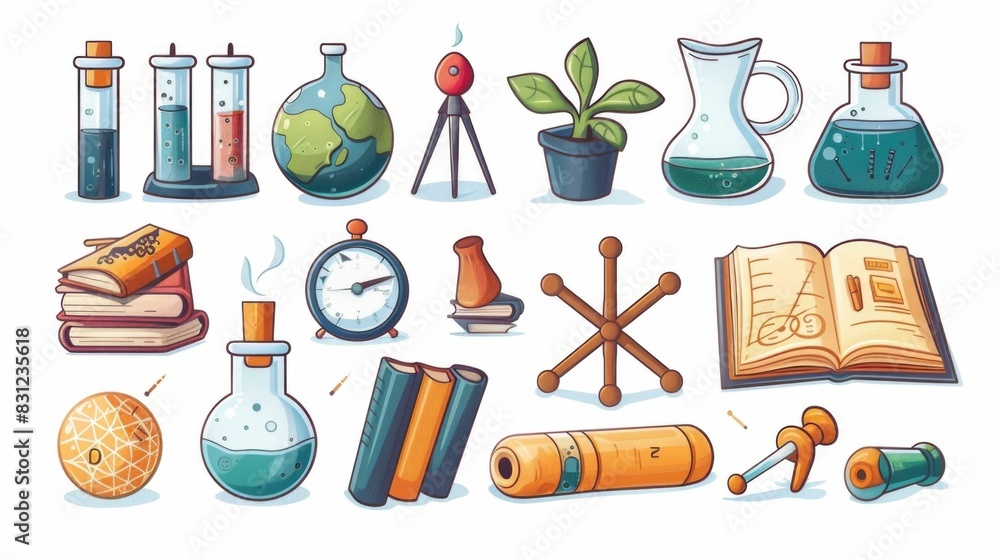 Comprehensive Collection of Depicting Various School Subjects Such as ...