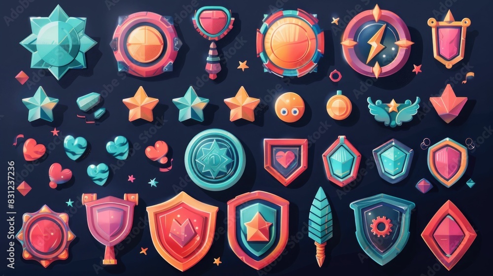 Personalized Achievement Board Filled with Vibrant Badges Stickers and ...