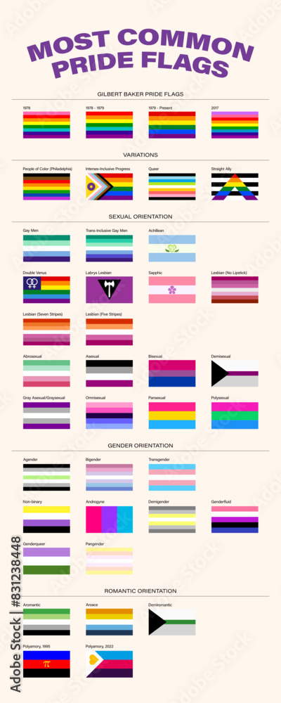 All Common Pride Flags including Umbrella Pride Flags, Sexual ...