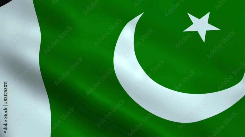National flag of Islamic republic of Pakistan.Pakistan flag seamless ...