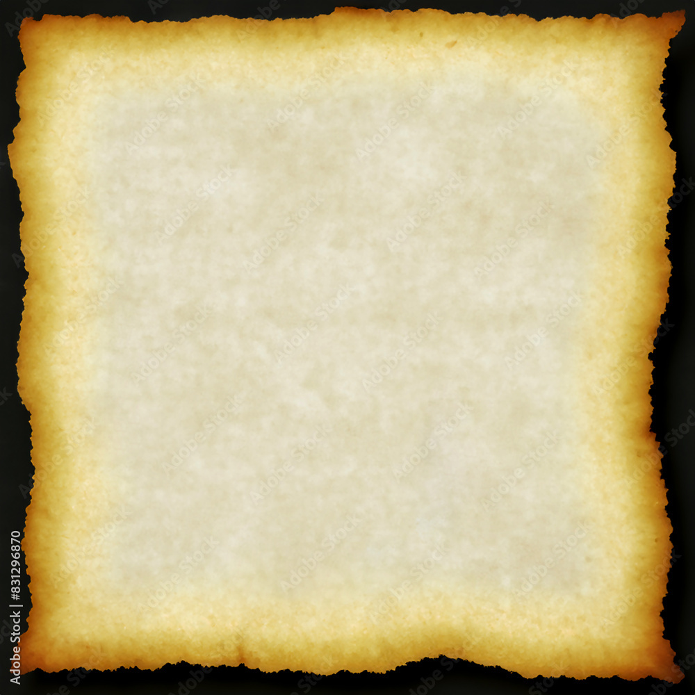 Old paper background with retro frame with burnt edge. Retro square ...