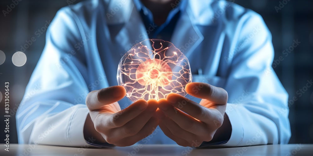 Doctor diagnosing mental illness in neurology and psychiatry for human ...