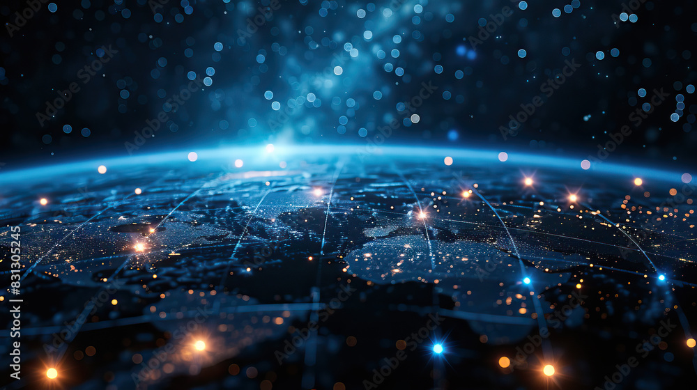 Modern clear, simple, beautiful space network background, wallpaper ...