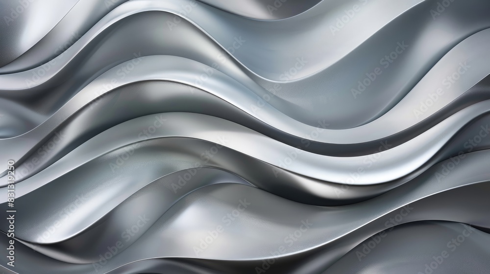 Modern gray wave background with dynamic curves and gradients, creating ...