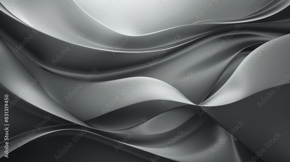 Modern gray wave background with abstract curves and subtle gradients ...