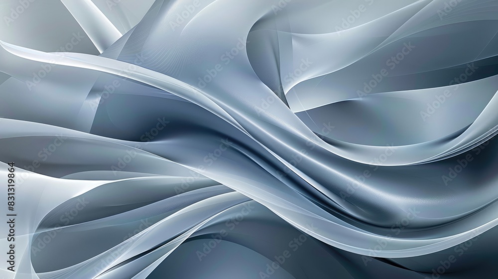 Modern gray wave background with abstract curves and subtle gradients ...