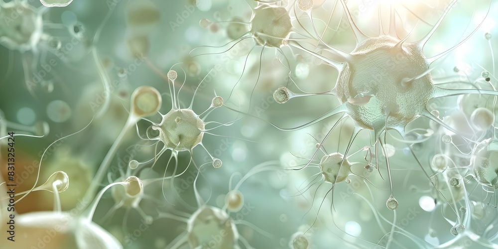 3D rendering of genetically modified cells expressing chimeric antigen ...