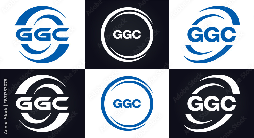 GGC logo. G G C design. White GGC letter. GGC, G G C letter logo design. G G C letter logo ...