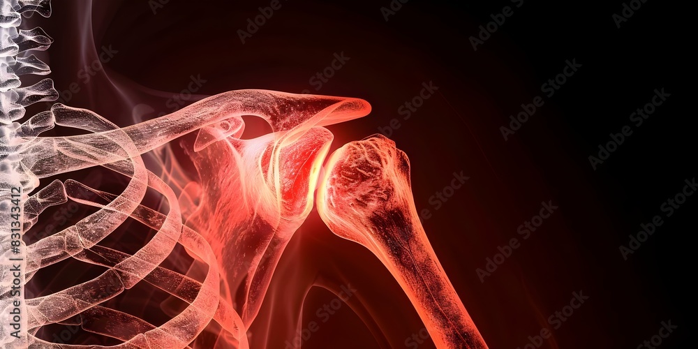 Highlighted clavicle fracture causing shoulder pain and difficulty ...