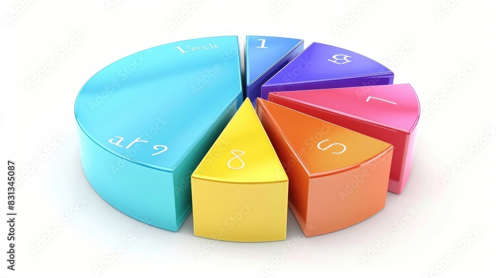 A pie chart illustrating the market share of various financial sectors ...