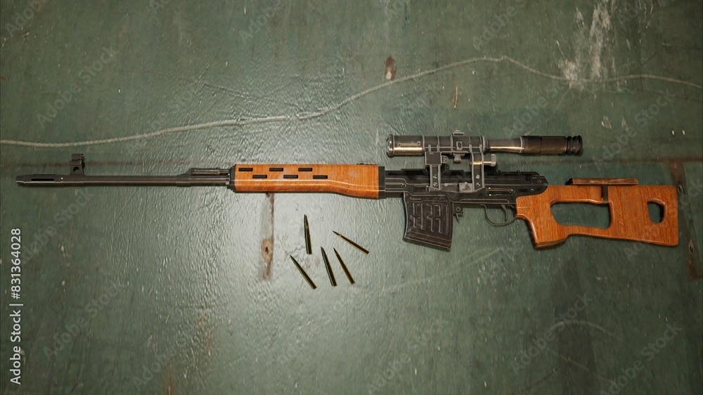 The classic SVD Dragunov sniper rifle made in Russia Stock Photo ...