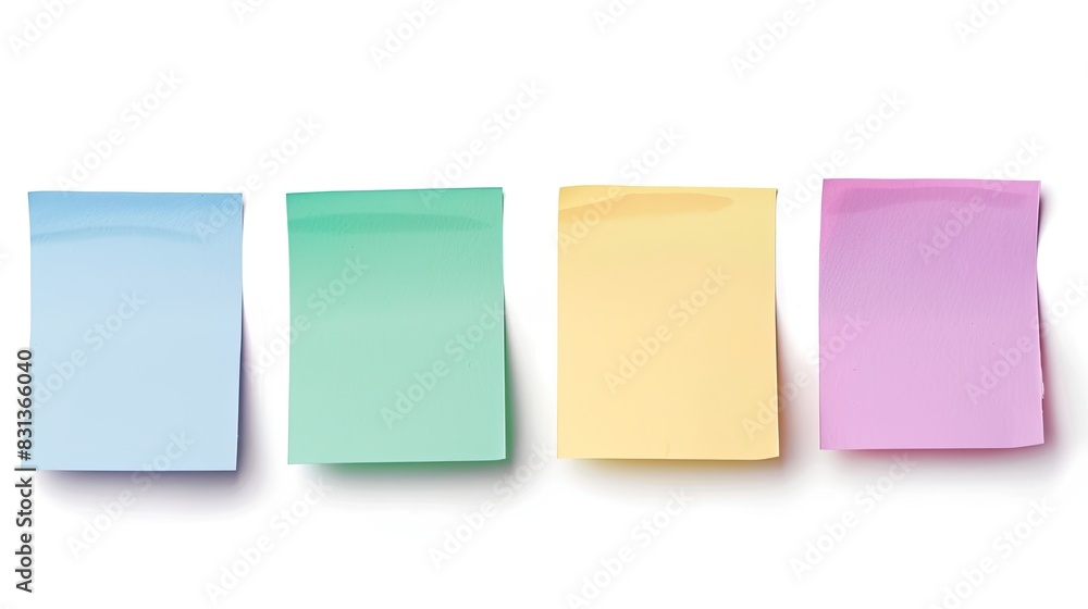 Pastel sticky post it note isolated on white background. paper post it ...
