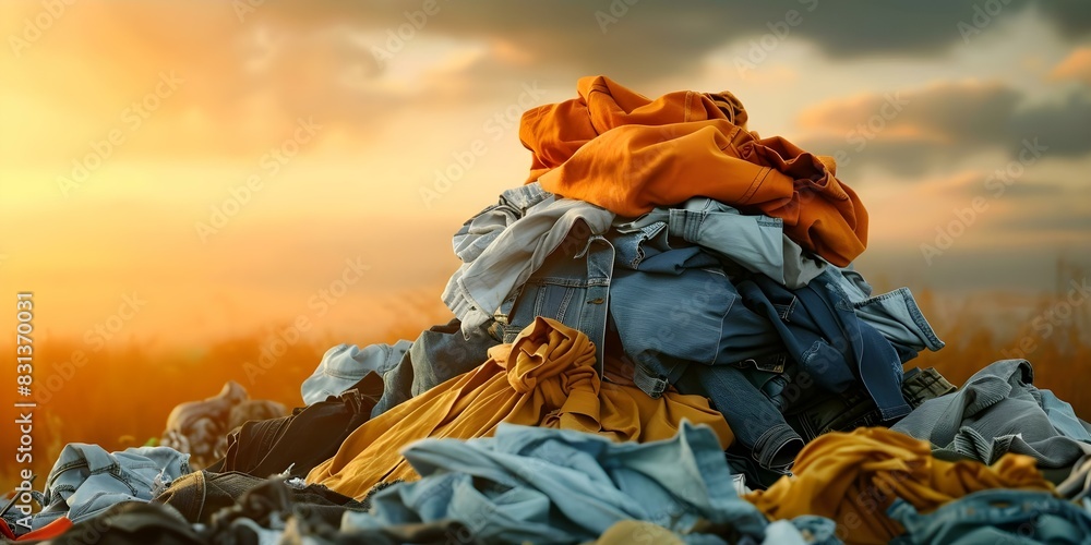 Foto de Textile Waste Crisis: Discarded Clothes Piling Up in Landfills ...