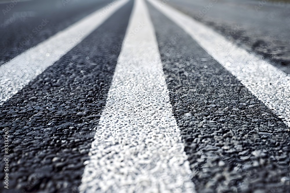 High-Resolution Road with White Lines on Asphalt Stock Photo | Adobe Stock
