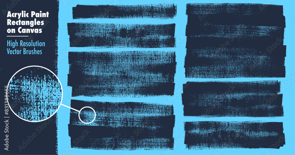 Brush Stroke Textures with Canvas Texture. Created from scans of ...