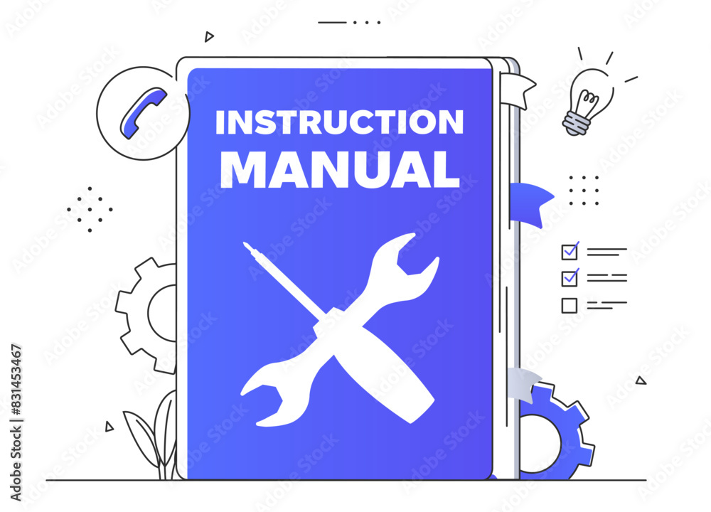 Instruction manual vector design. Guidebook and instruction for users ...