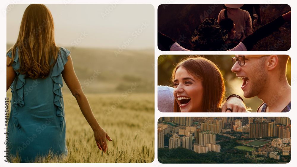 4 Split screens Transitions Stock Template | Adobe Stock