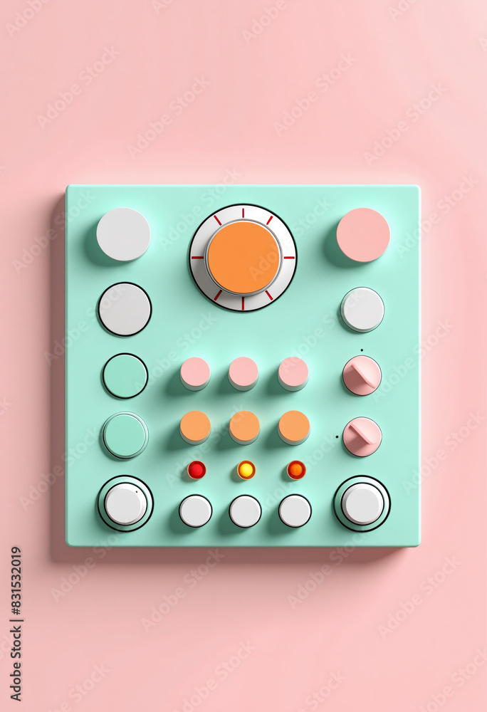 A minimalistic control panel or interface design. Template for web ...