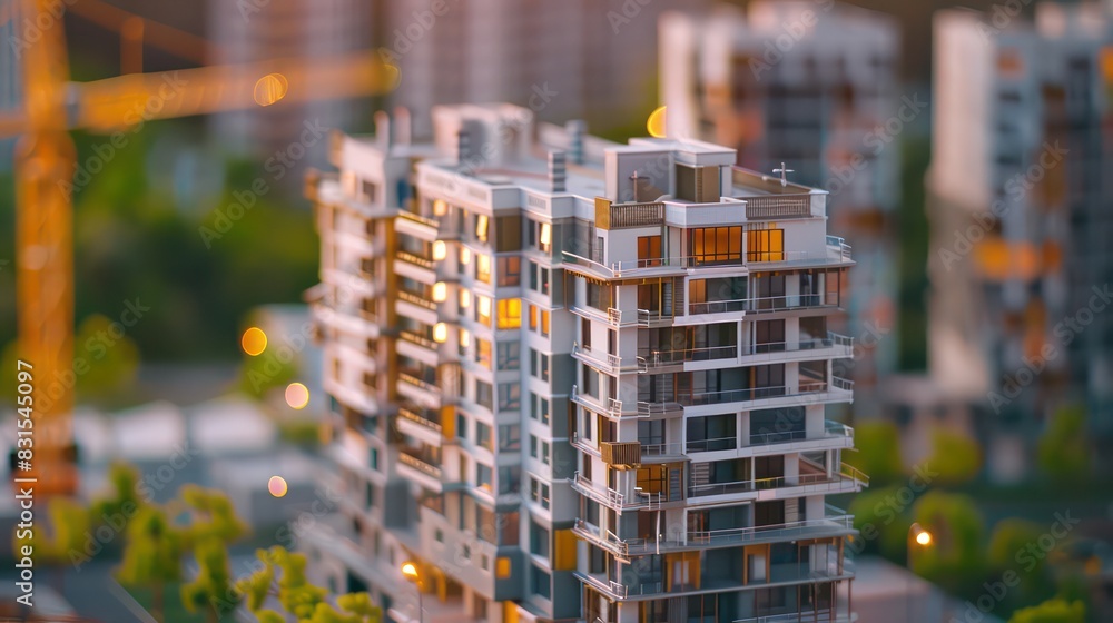 Residential building housing project for under construction site and ...