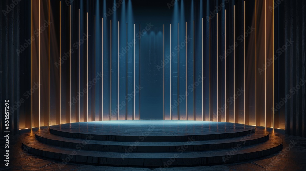 Empty stage Design for mockup and Corporate identity,Display.Platform ...