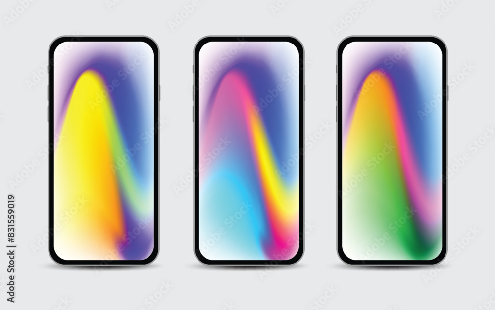 Mobile Wallpapers Design Screens Gradient Set Background For Smartphones And Mobile Phones