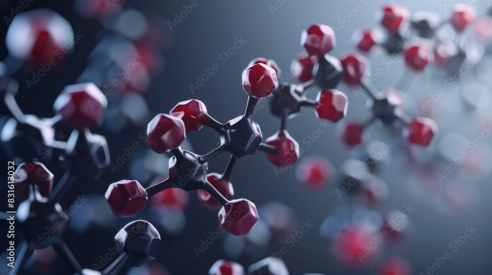 In a biomedical journal a 3D model of a molecule is incorporated into ...