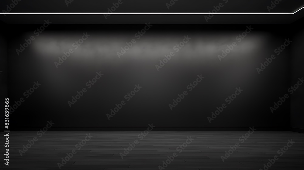 Empty black studio room. Dark background. Abstract dark empty studio ...