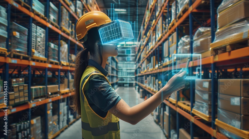 Smart warehouse management system using augmented reality technology to identify package picking ...