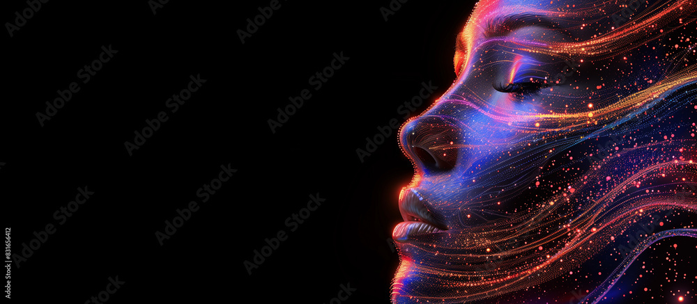 Human head and brain.Deep learning , Machine learning and artificial ...