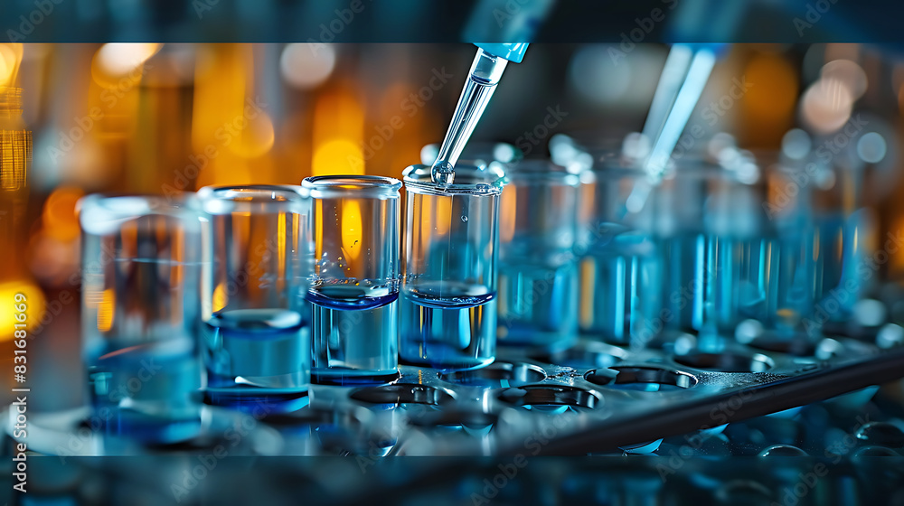 Chemistry laboratory research, experiment, science, test tubes, and ...