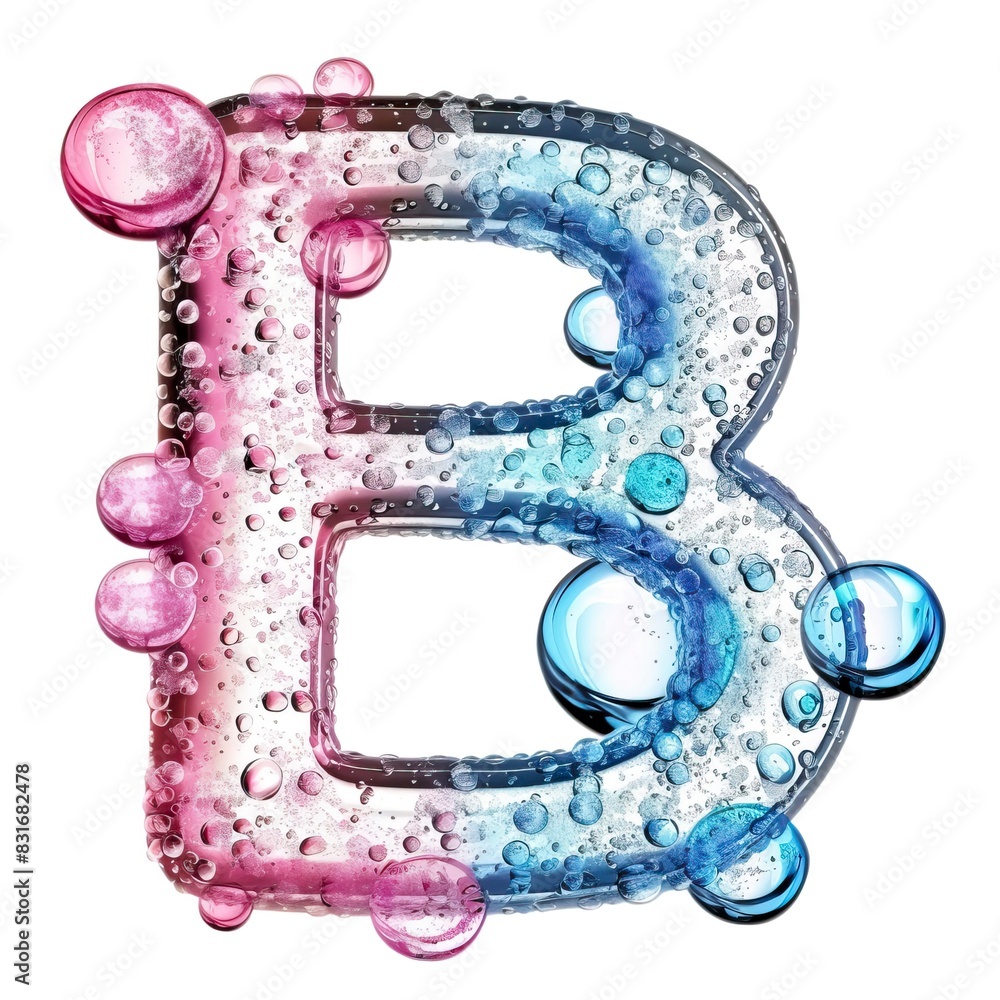 Bubble font of letter "B" on Isolated White Background Stock ...