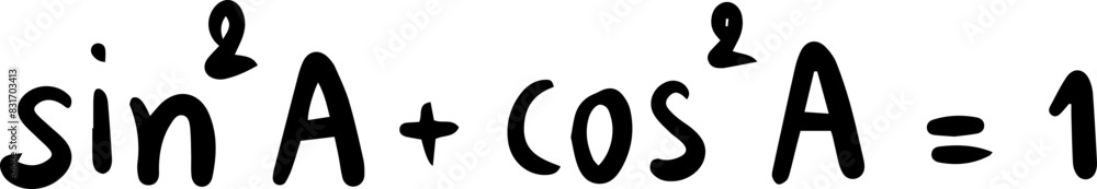 trigonometry math sin cos tan sec cosec cot handwritten Stock Vector ...
