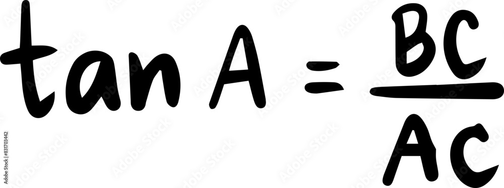 trigonometry math sin cos tan sec cosec cot handwritten Stock Vector ...