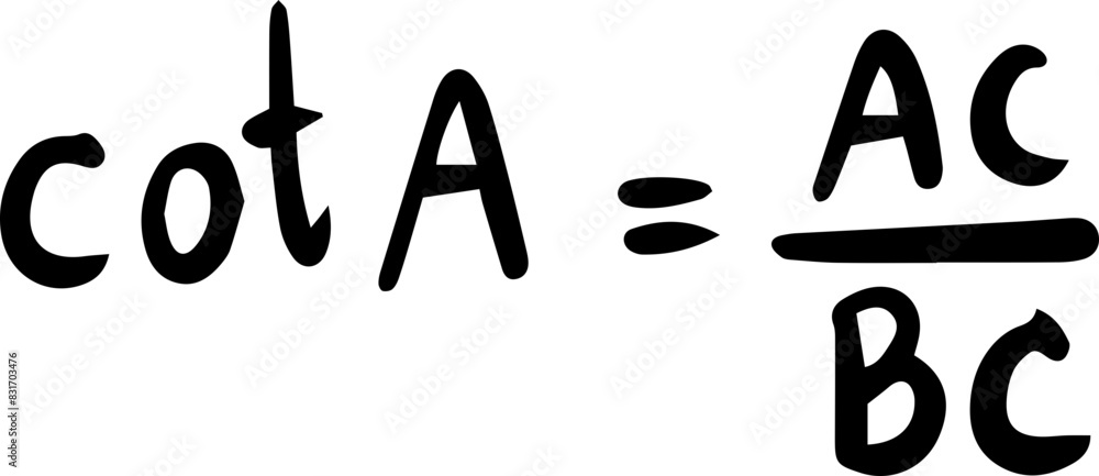trigonometry math sin cos tan sec cosec cot handwritten Stock Vector ...