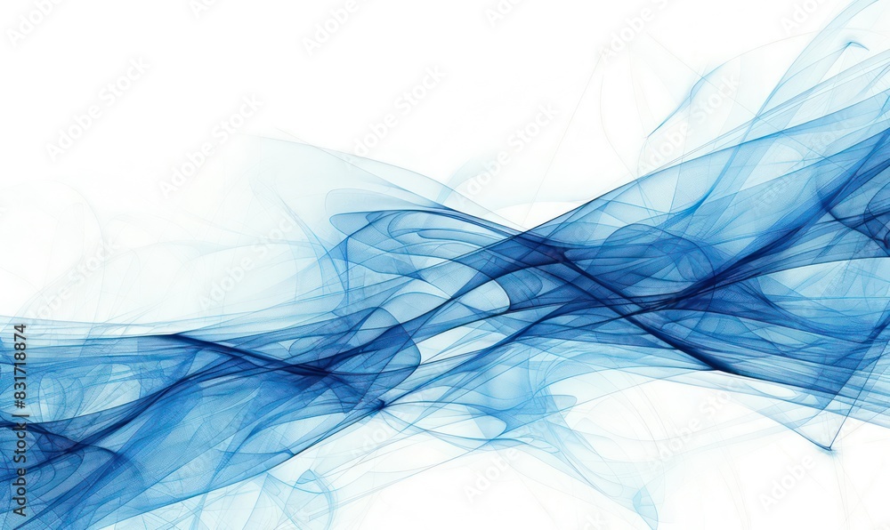 abstract blue wallpaper with artistic and fuzzy lines on a white ...